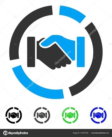 협력 핸드셰이크 다이어그램 평면 아이콘 Stock Vector By ©ahasoft 161427740