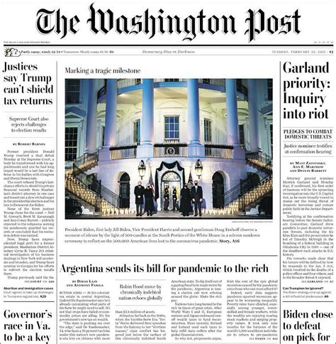El Impuesto A La Riqueza En La Tapa Del Washington Post Fuerte