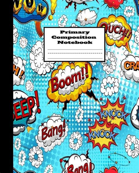 Kindergarten Composition Notebooks Primary Composition Notebook Comic Book Superhero