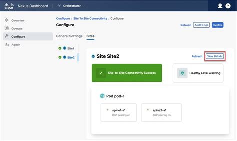 Cisco Nexus Dashboard Orchestrator Deployment Guide Release 4 2 X Configuring Infra For
