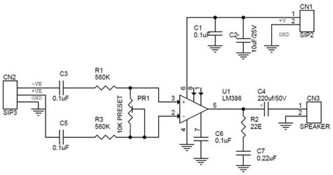 Lm358 Audio Amplifier Circuit Diagram