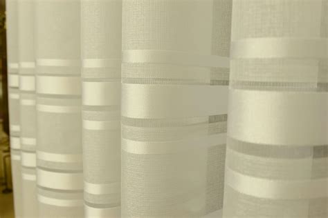 Firana sable batyst PASY BIAŁE na przelotkach ArtHomeDesign