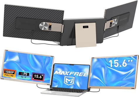 Maxfree Laptop Screen Extender 15 6 [fhd 1080p Ips] Triple Portable Monitor 2