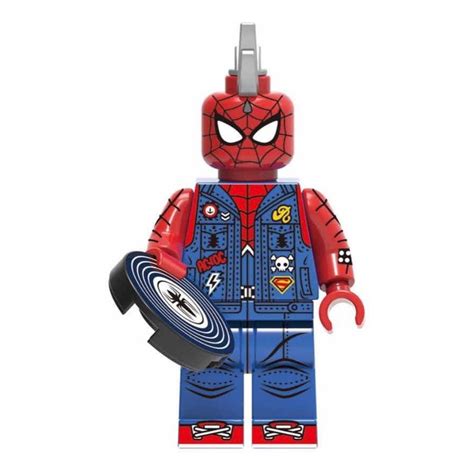Boneco Blocos De Montar Homem Aranha Spider Punk Multiverso No Shoptime