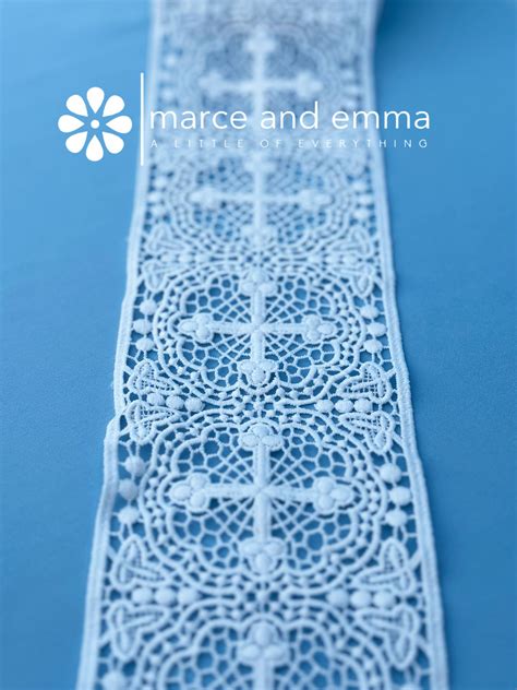 Liturgical Lace Trim With Cross Catholic Altar Lace Décor Prayer Table
