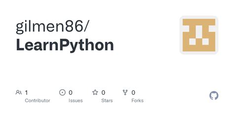 Github Gilmen Learnpython