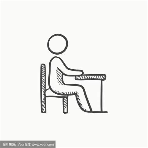 坐在椅子上的人简笔画儿童（热门20张） 简笔画图片大全