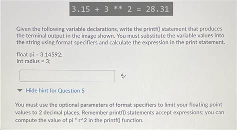 315322831given The Following Variable