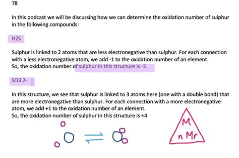 Solved Describe How To Determine The Oxidation Number Of Sulfur In A