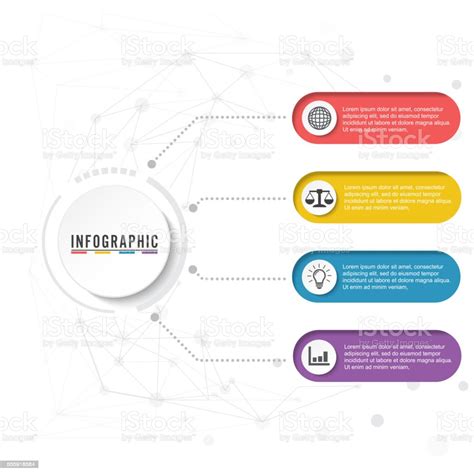 時間表圖表設計向量和行銷圖示可用於工作流佈局 圖 年度報告 Web 設計經營理念與 4 選項 步驟或過程向量圖形及更多信息圖形圖片 Istock