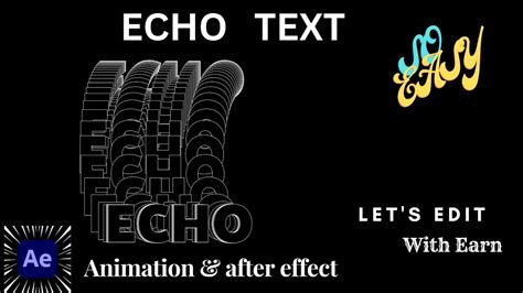 HOW TO MAKE ECHO TEXT ANIMATION IN AFTER EFFECTS || EASY TUTORIAL || - YouTube