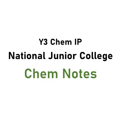 2024 NJC Chem Year 3 Integrated Programme IP Lecture Notes Soft Copy