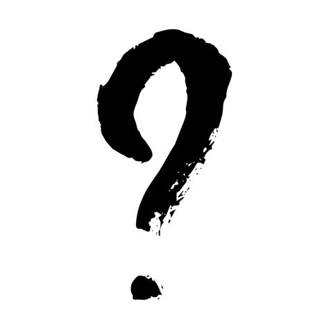 Hand Drawn Ink Question Mark Illustration In Sketch Style Single Element For Design 13357965