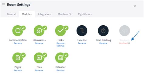 De Activating And Modifying The Modules Within A Room