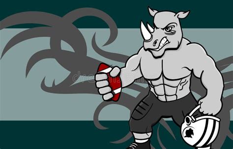 Muscle Rhino American Football Uniform Stock Vector Illustration Of
