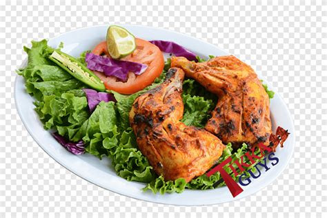 치킨 티카 마살라 케밥 인도 요리 치킨 잎 야채 음식 Png Pngegg