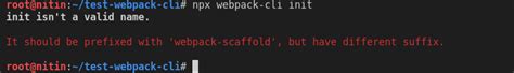 Init Npx Webpack Cli Init Command Not Working · Issue 1270 · Webpack