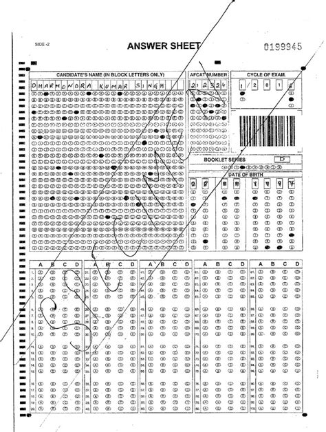 Afcat Omr Sheet Marking Instructions