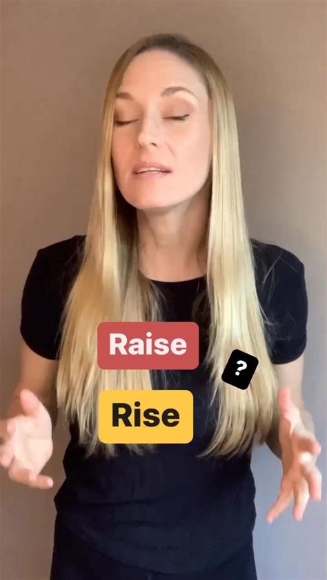 Whats The Difference Between Raise And Rise English Vocabulary