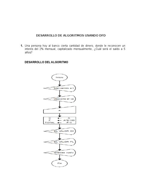 Desarrollo De Algoritmos Usando Dfd Pdf Algoritmos Enseñanza De Matemática