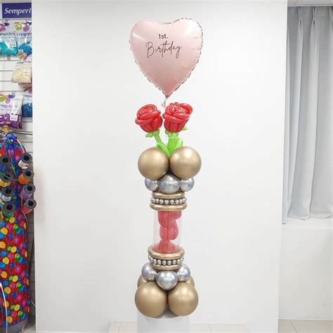 셈퍼텍스코리아 벌룬아트센터 On Instagram 1st Birthday 딜리버리 풍선기둥 리플렉스 풍선으로 고급스러움을