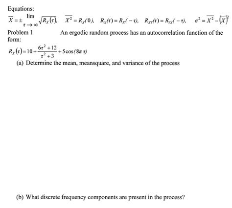 Solved Equations Lim X T Vr X Rx 0 Rx T Rx T Rxy T Ryx 0 X Problem An