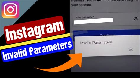 Invalid Parameters Instagram Instagram Invalid Parameters Invalid