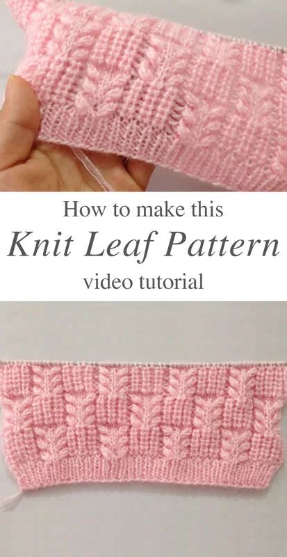 Knit Leaf Pattern K Artofit