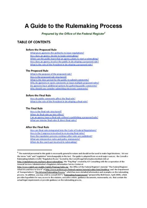 Html Tutorial Pdf 95188 The Rulemaking Process