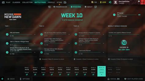 New Battlefield Weekly Missions Store Bundles For Season Week Listed August