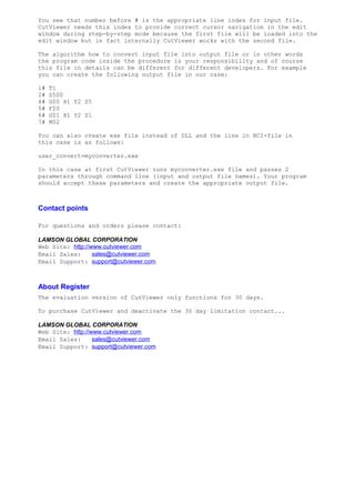 Cutviewer Mill User Guide V3 DOC