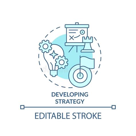 Developing Strategy Turquoise Concept Icon Stock Illustration