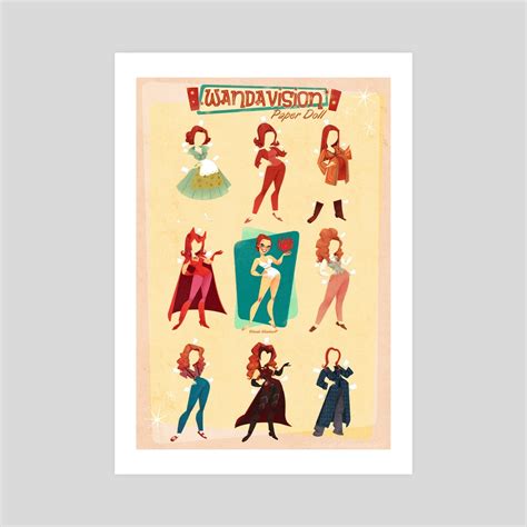 Wanda Paper Doll An Art Print By Savannah Alexandra Inprnt