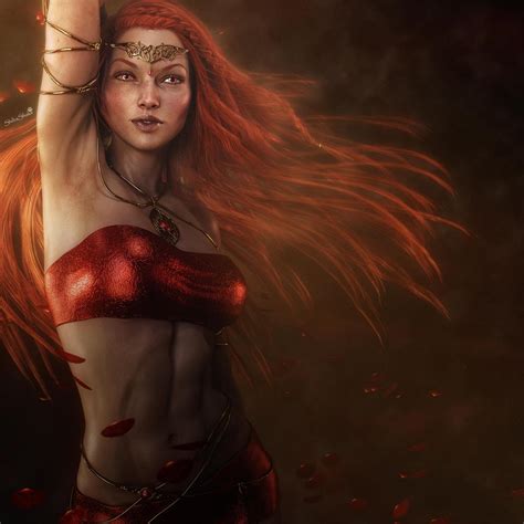 Redhead Fantasy Girl By Shibashake On DeviantArt