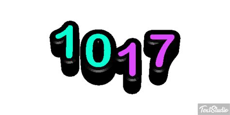 1017 Number Animated  Logo Designs