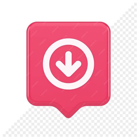 Premium Psd Down Arrow Circle Frame Button Web Interface Pointer