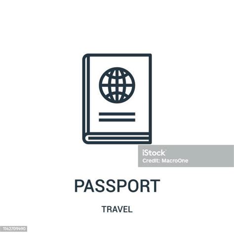 護照圖示向量從旅行收集細線護照輪廓圖示向量例證用於 Web 和移動應用程式徽標列印媒體的線性符號向量圖形及更多保安圖片 Istock