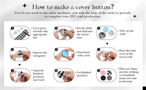 Amazon Com 100 Sets Cover Buttons Kit With Tools Size Buttons To Cover Self Cover Buttons With