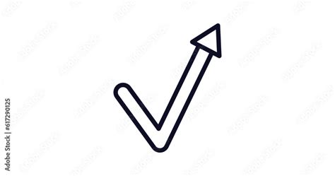 Check Mark Arrow Icon Thin Line Check Mark Arrow Icon From User Interface Collection Outline