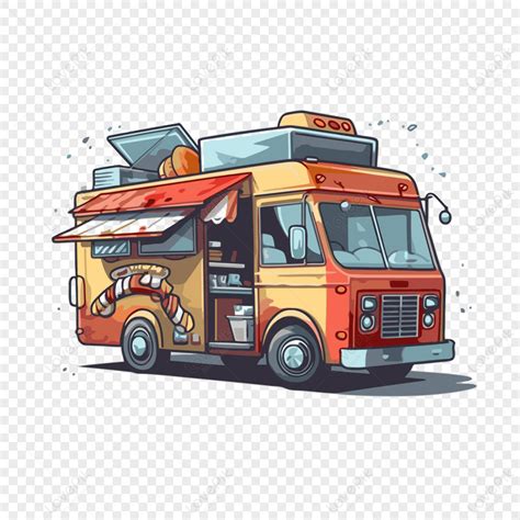 푸드트럭 벡터만화상표클립 아트 Png 일러스트 무료 다운로드 Lovepik