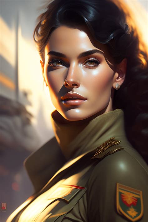 Lexica Army Women Lies On The Bed Skirt Realistic Portrait Highly