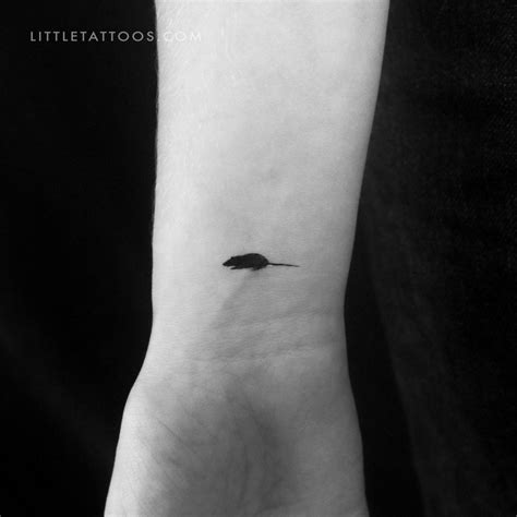 Black Rat Temporary Tattoo Set Of 3 Temporary Little Tattoos