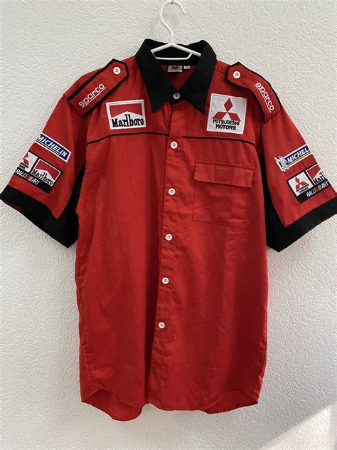 Marlboro Vintage Marlboro Mitsubishi Rally Team Wrc Button Up Shirt