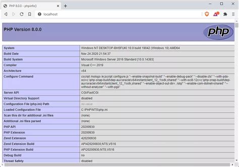 Php 8 No Windows 10 Com Servidor Nginx