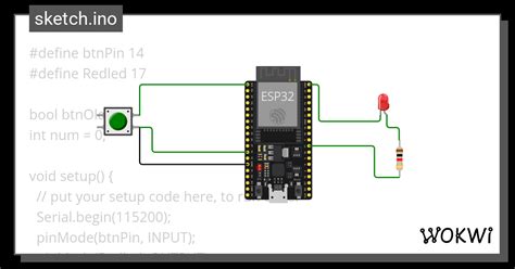 Toggle Btn Wokwi Esp32 Stm32 Arduino Simulator