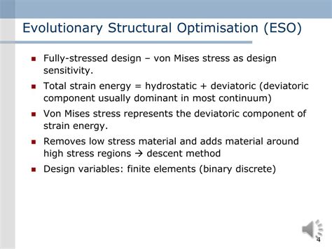 Ppt Evolutionary Structural Optimisation Lectures Notes Modified Powerpoint Presentation Id