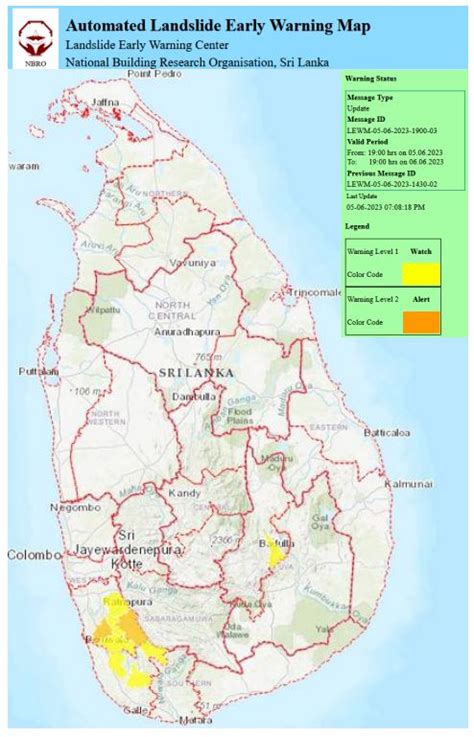 Level Ii Landslide Early Warnings Issued To Mathugama And Palindanuwara Divisional Secretaries