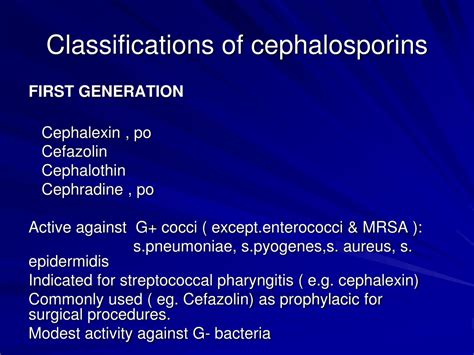 Ppt Comprehensive Guide To Cephalosporins Uses Side Effects And