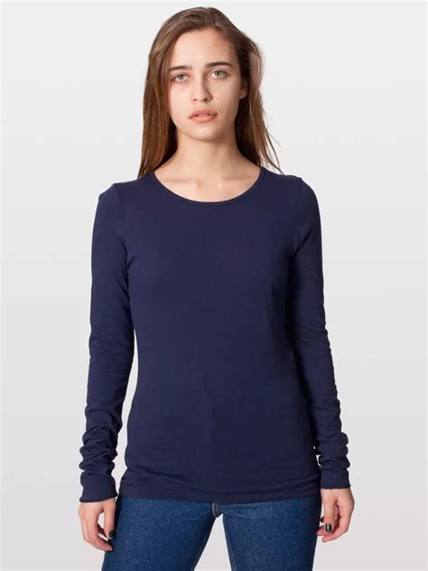 6307 American Apparel Womens Sheer Jersey Long Sleeve T From 1019