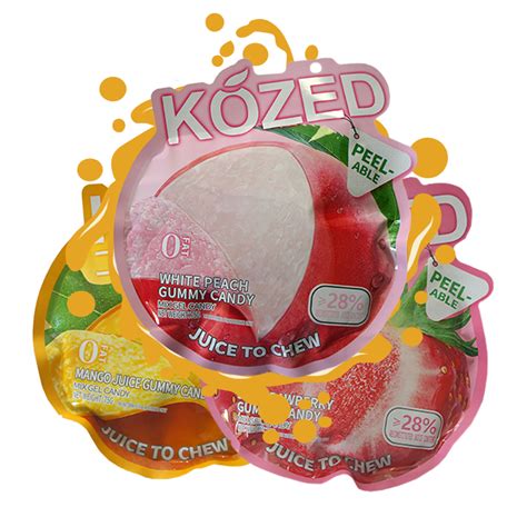 Kozed Peelable Gummy Candy All Flavors 10ct